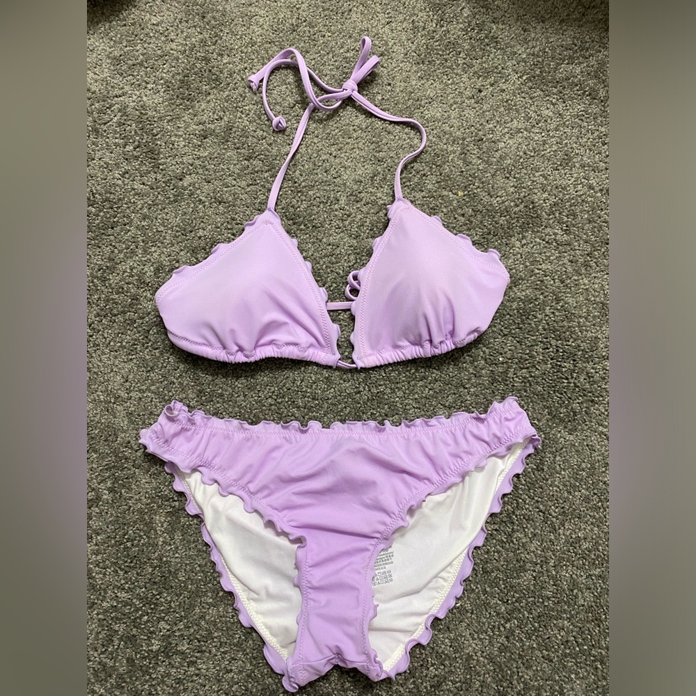 Victoria’s Secret Ruffle Cheeky Bathing Suit Set - Gem